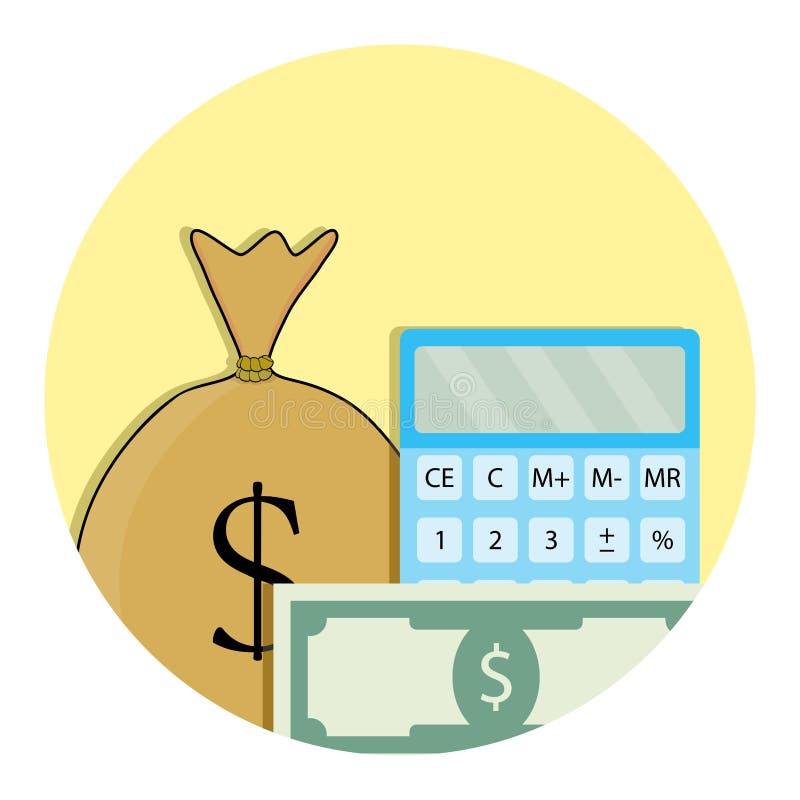 Counting money icon stock vector. Illustration of form - 88773558