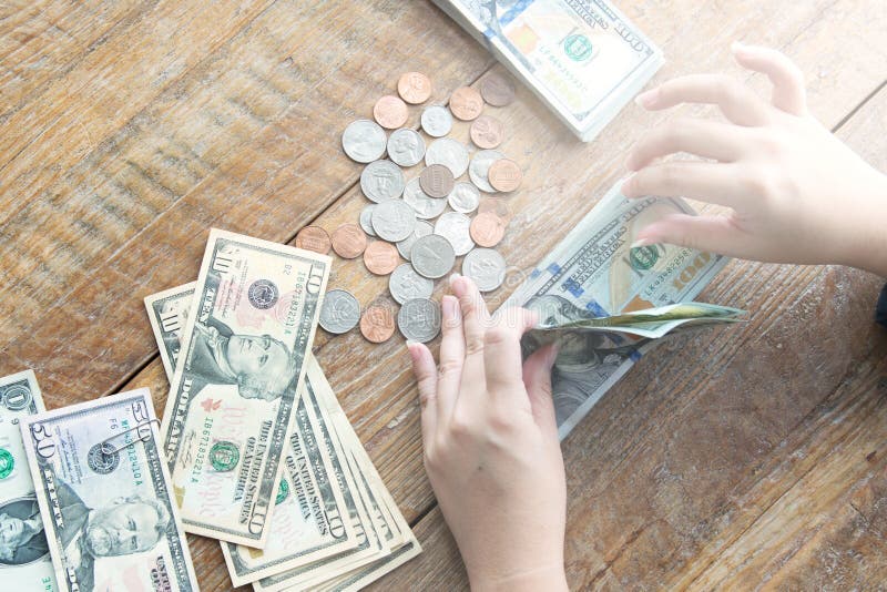 Counting money stock image. Image of banknote, finance - 103053811