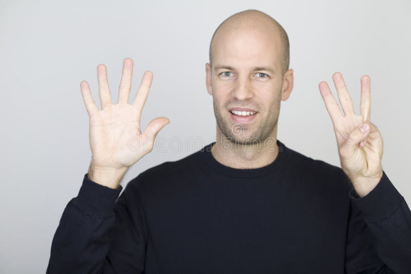 Counting number 8 stock image. Image of adult, people - 12518727