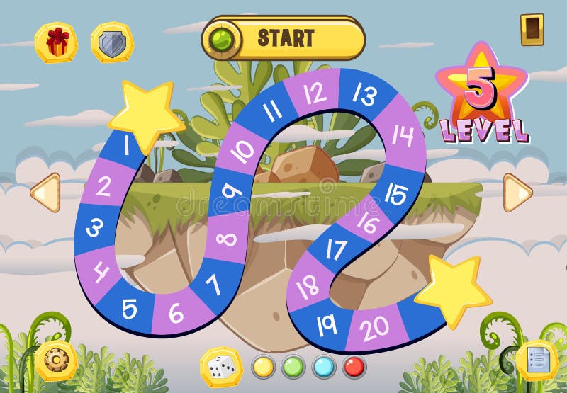 Counting Number Game Template for Kid Stock Vector - Illustration of ...