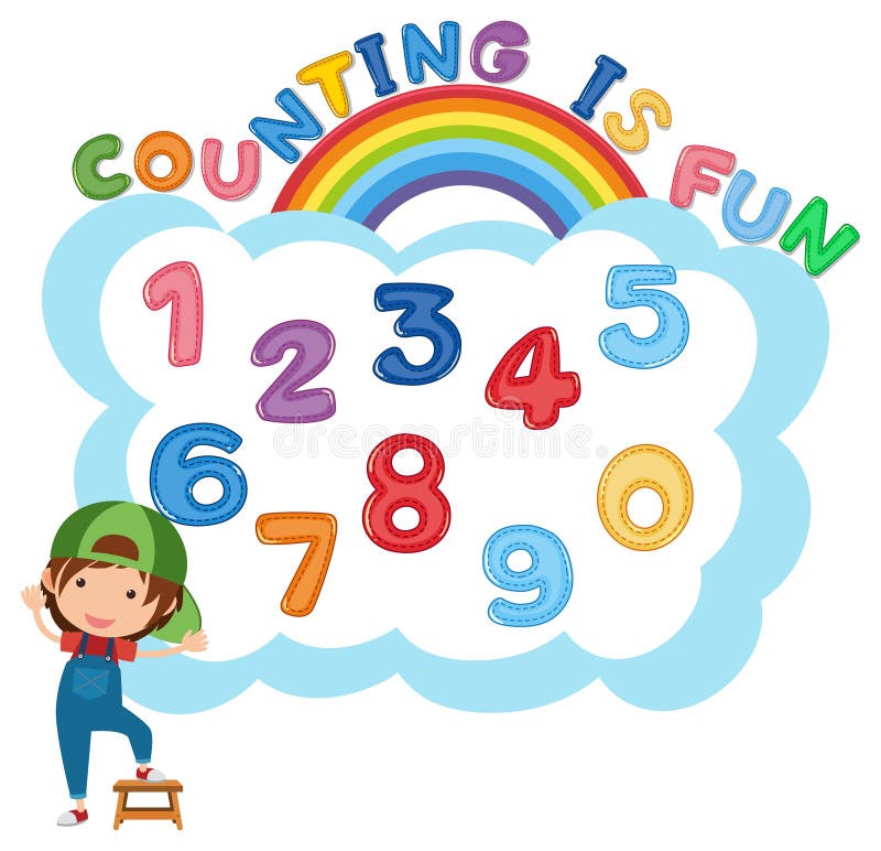 Counting Number 1 to 10 stock illustration. Illustration of count ...