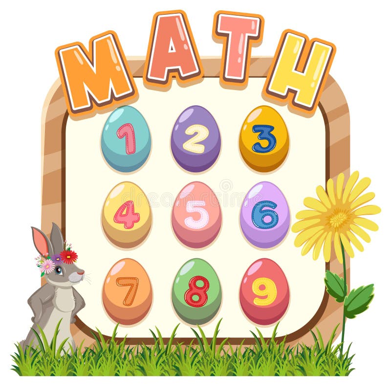 Counting Number 0 To 9 and Math Symbols Stock Vector - Illustration of ...