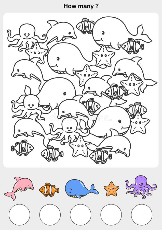Dolphin Color Number Worksheet Stock Illustrations – 54 Dolphin Color ...