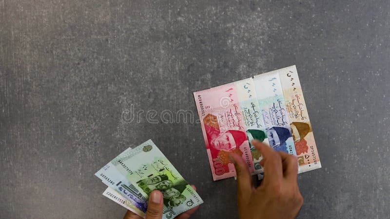 Counting Pakistani Currency Note Set Stock Video - Video of 1000 ...