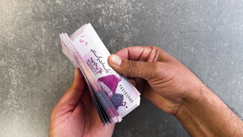Counting Pakistani 50 Rupees Note Bundle Stock Footage - Video of ...