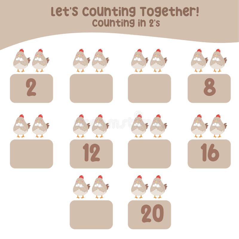Counting in 2 S Printable Worksheet for Toddlers. Counting Printable ...