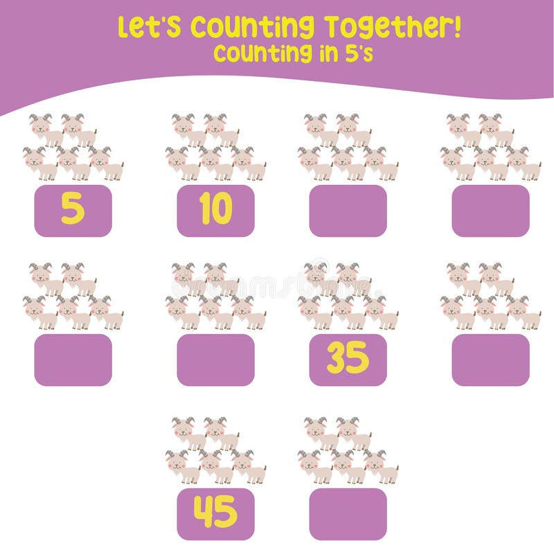 Counting in 5 S Printable Worksheet for Toddlers. Counting Printable ...