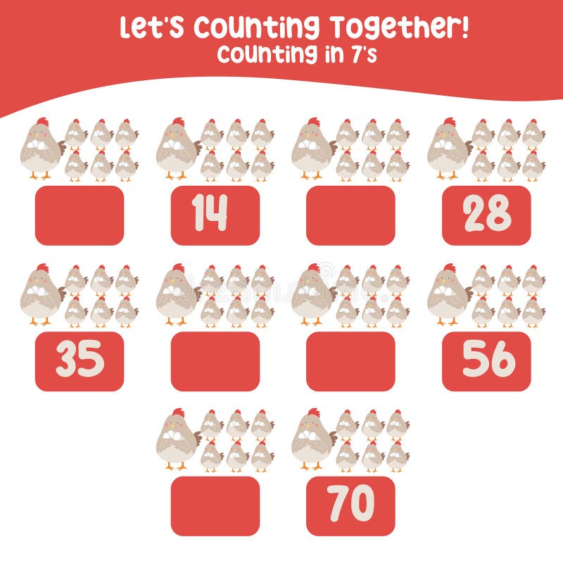 Counting in 7 S Printable Worksheet for Toddlers. Counting Printable ...