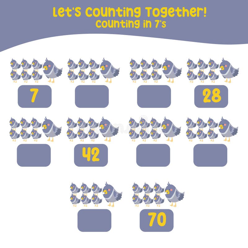 Counting in 7 S Printable Worksheet for Toddlers. Counting Printable ...
