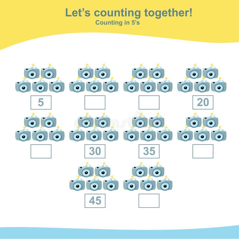 Counting the Camera Game for Preschool Children. Educational Printable ...