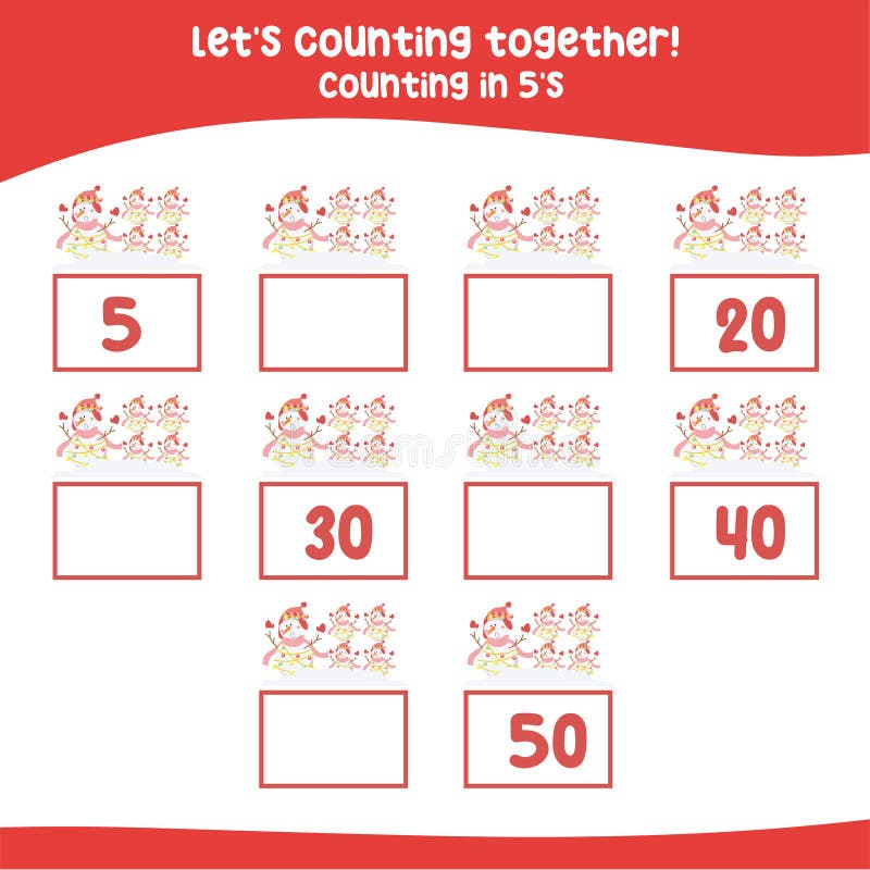 Counting by Five S the Snowman Tangled with Christmas Lights. Counting ...