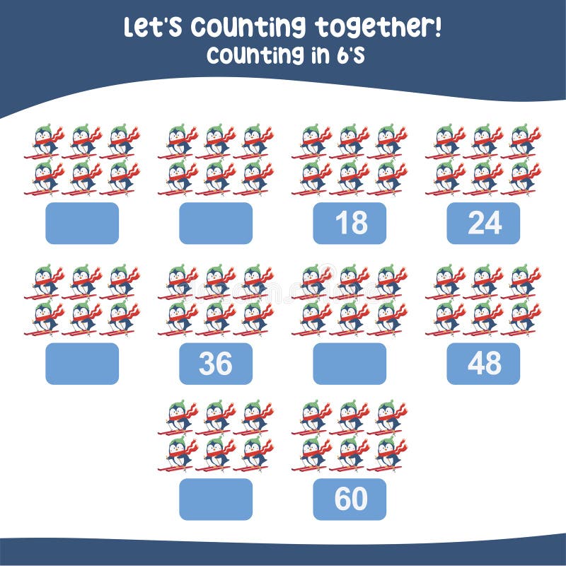 Counting by Sixâ€™s the Christmas Theme Worksheet. Counting in 6 S ...