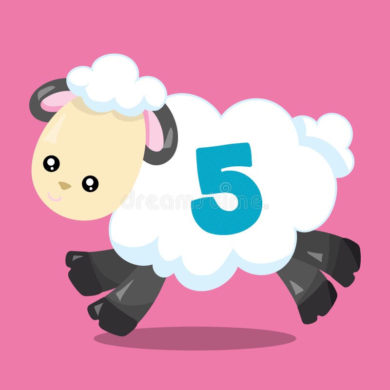 Counting Sheep 5 15 stock vector. Illustration of counting - 198985238
