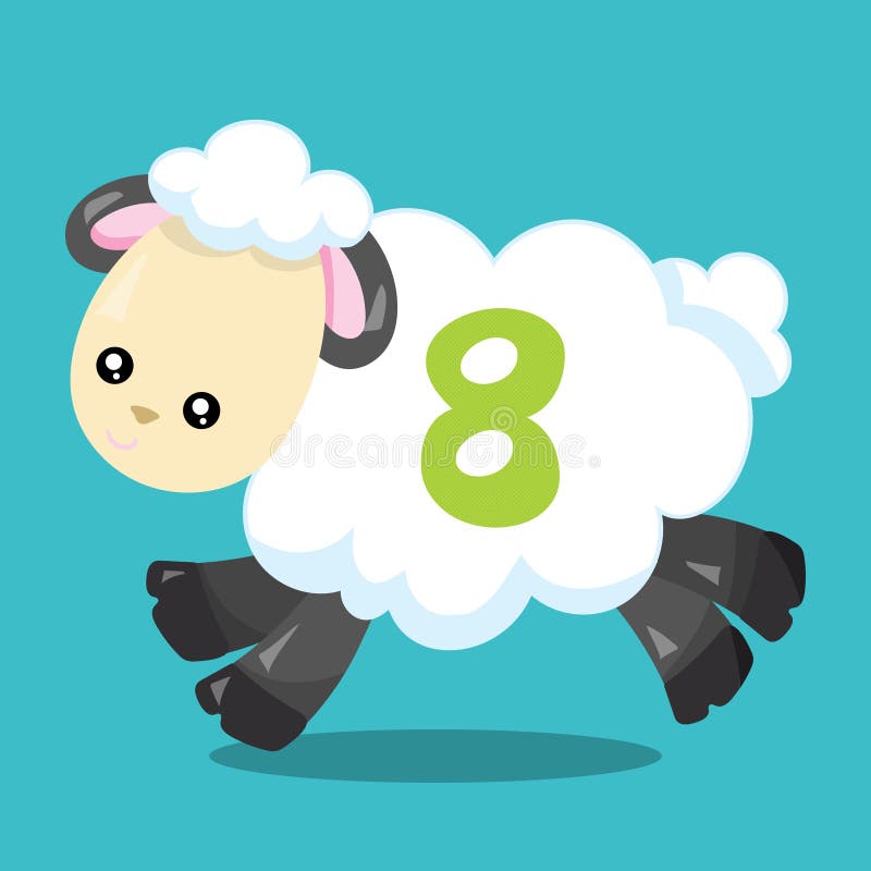 Counting Sheep 8 18 stock vector. Illustration of sheep - 198985241