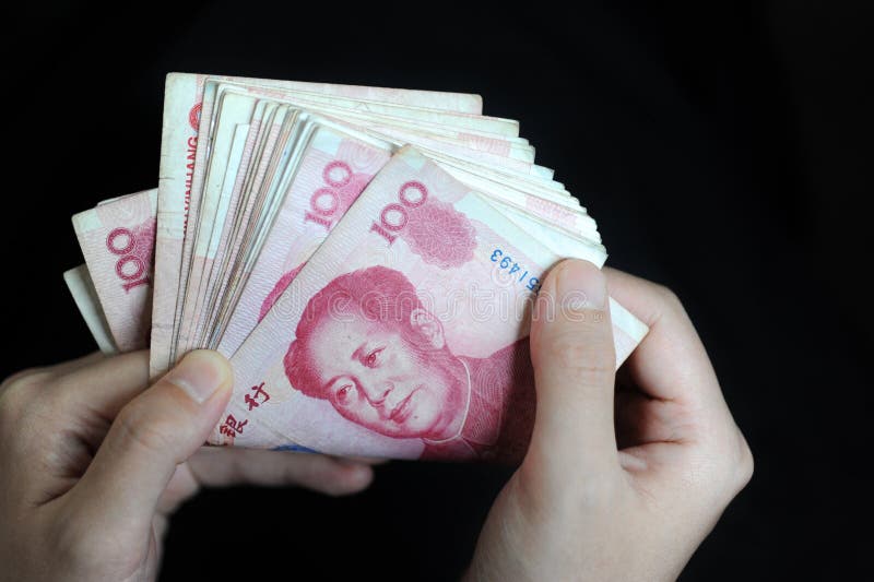 Counting stack rmb cash stock photo. Image of bank, salary - 13314502