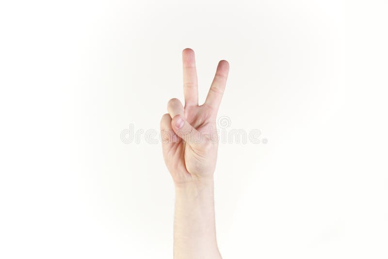 Counting two gesture stock image. Image of communication - 12332639