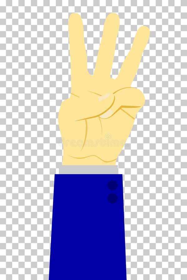 Counting or Vote Hand, Three Stock Vector - Illustration of democracy ...