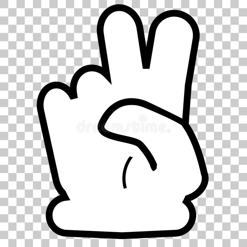 Counting or Vote Hand, Two, at Transparent Effect Background Stock ...