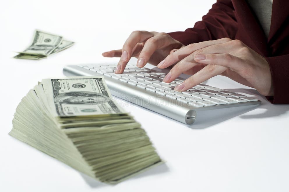 Counting your money stock image. Image of checkout, desktop - 35122517