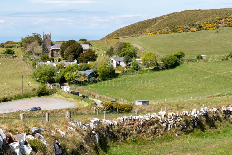 Countisbury hill in Devon stock image. Image of rural - 187939043