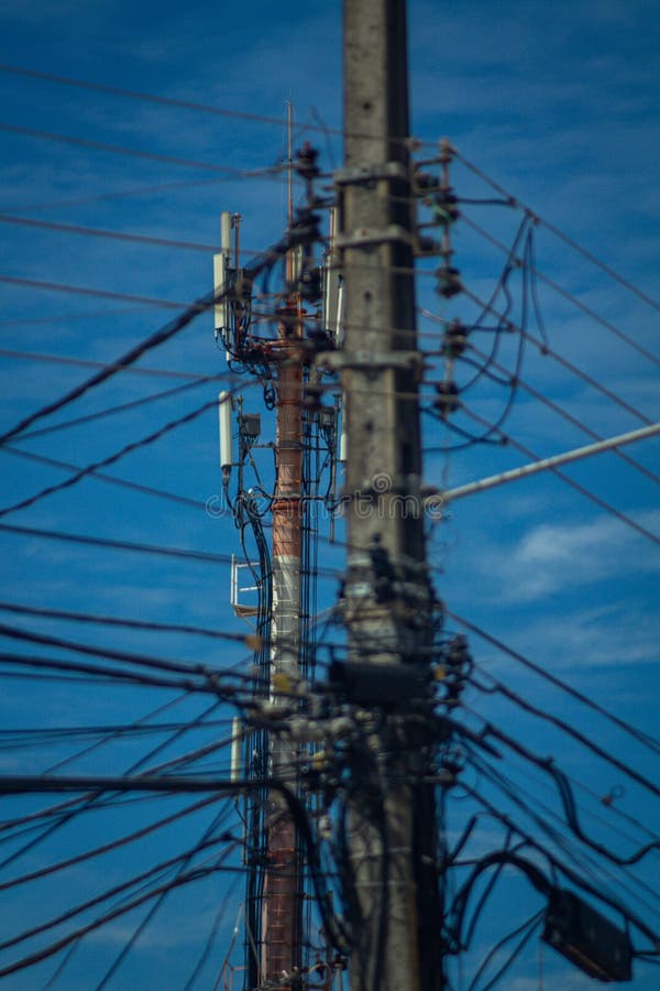 Countless Cables on One Pole. Visual Pollution in Large Cities by ...