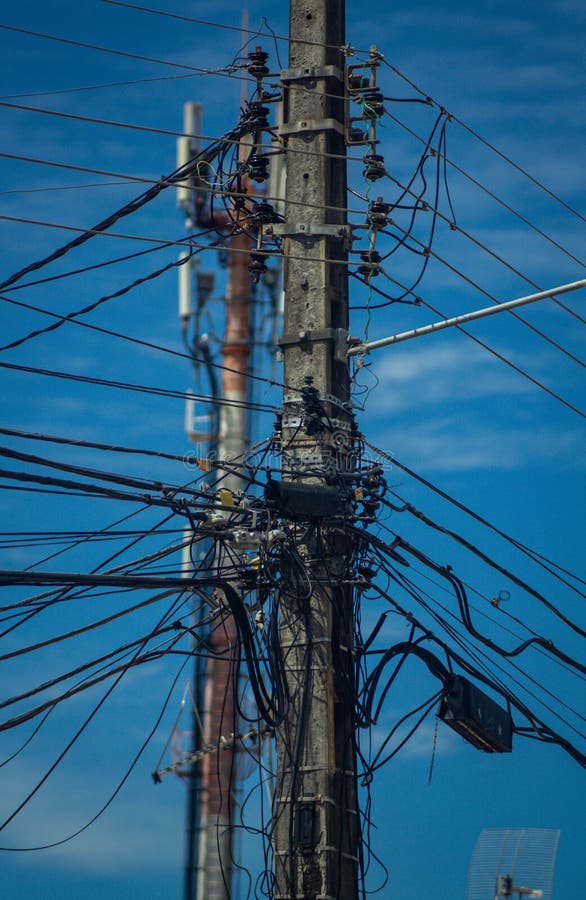 Countless Cables on One Pole. Visual Pollution in Large Cities by ...