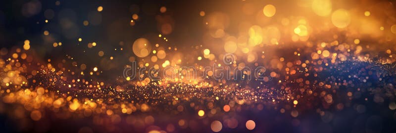 Countless Golden Light Particles Creating a Mesmerizing Abstract ...