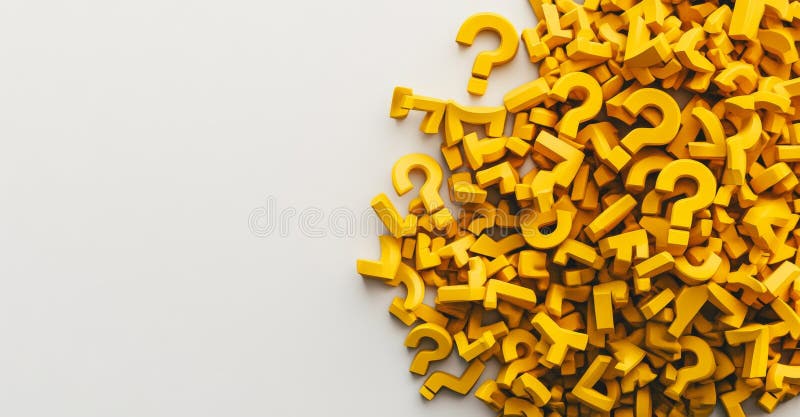 Countless Question Marks Scattered Across a Plane, Shown in a Unique ...