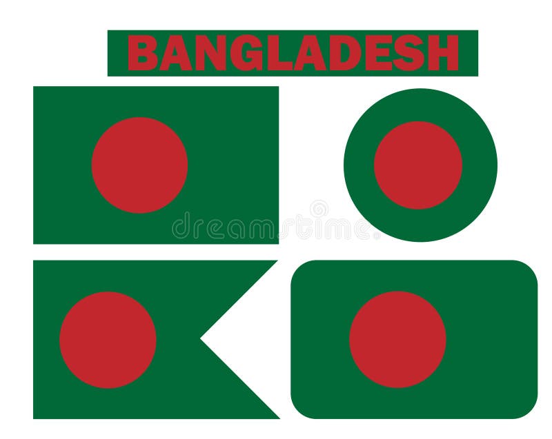 Multiple Designed Flags of Bangladesh - Asian Country Stock ...