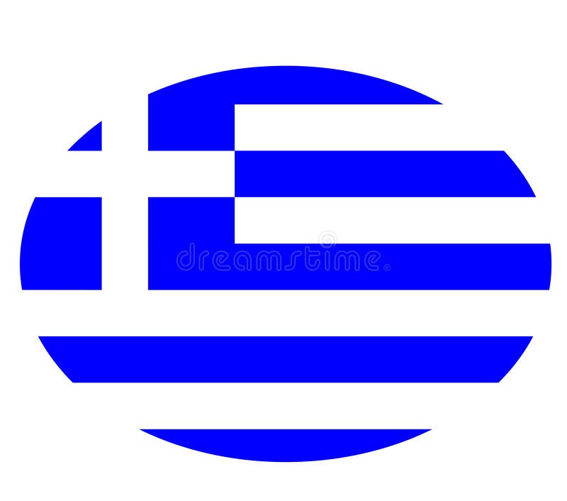 GREECE - Flag of Greek in Oval Shape Stock Illustration - Illustration ...