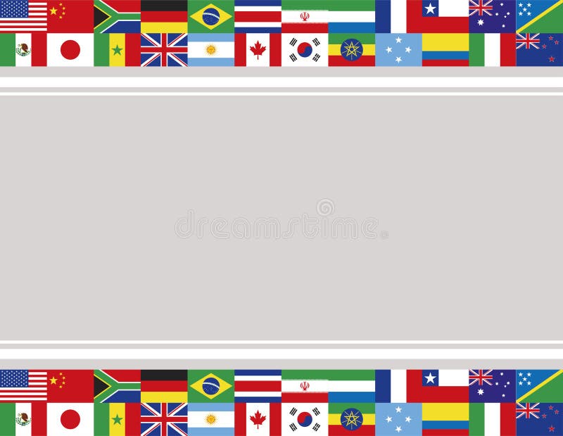 Countries flags frame stock vector. Illustration of colors - 232610671