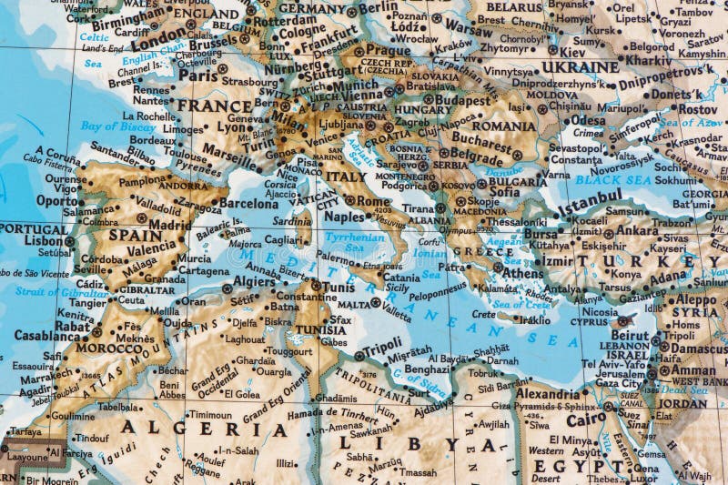 Political Map Of Mediterranean Area - United States Map