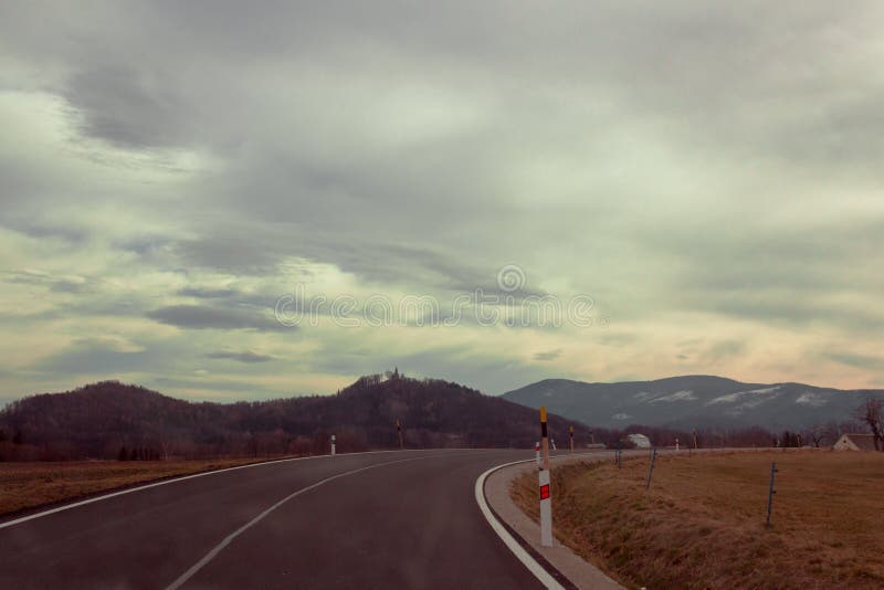 Country Asphalt Road To Mountains Stock Photo - Image of countryside ...