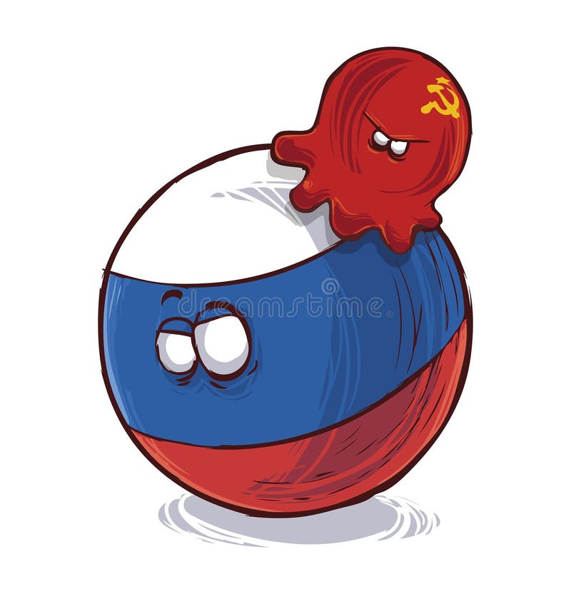 Country Ball Russia and Ussr Stock Illustration - Illustration of ...
