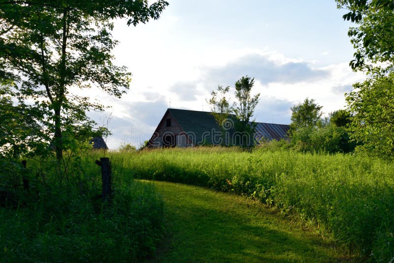 Country Barn stock image. Image of distant, barn, sunset - 136943755