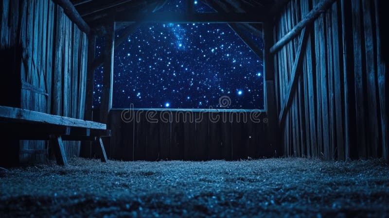 Country barn at night stock image. Image of nature, outdoors - 379143499