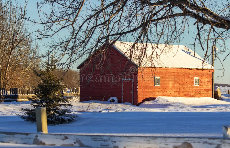Old Barn in Winter stock photo. Image of winter, michigan - 12582736