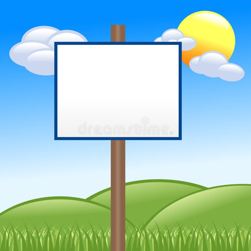 Blank Street Sign stock vector. Illustration of avenue - 6951200