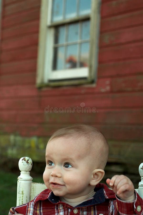 Country Boy stock photo. Image of cute, farm, infant, happy - 1771754