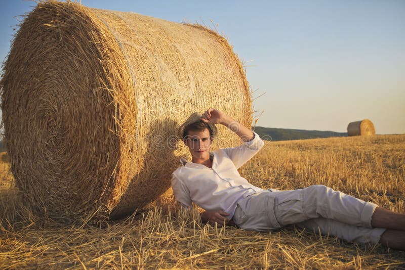 Country Boy stock image. Image of lying, summer, white - 26194247
