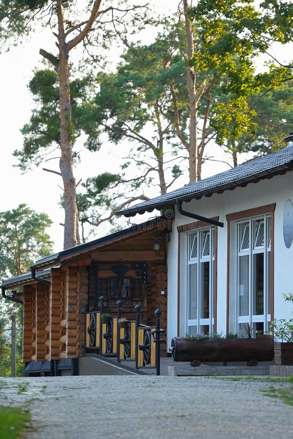 Country Cafe in the Village Style Stock Image - Image of style, trees ...