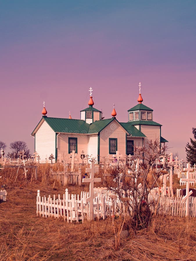 Country Church and Cemetery Stock Photo - Image of cemetery, graves ...