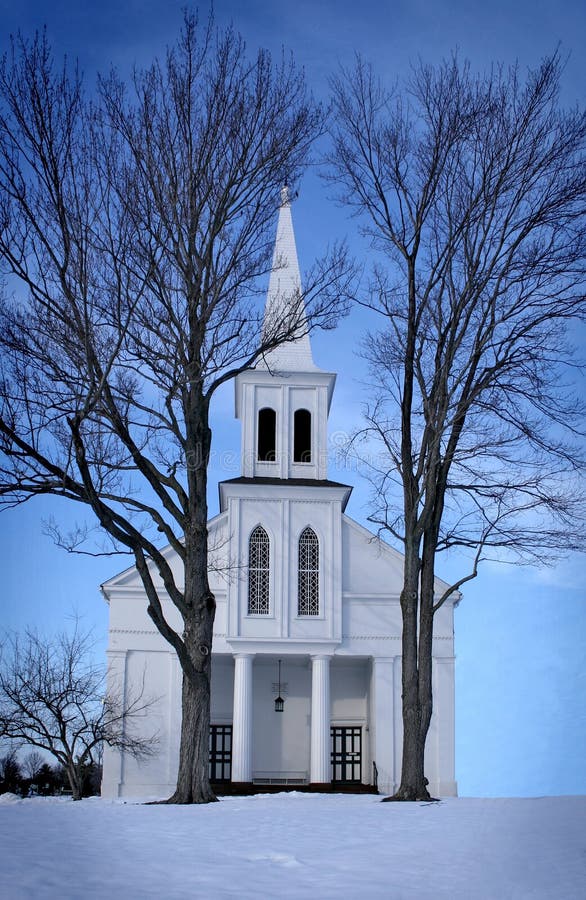 Country church in winter stock photo. Image of spiritual - 3267720