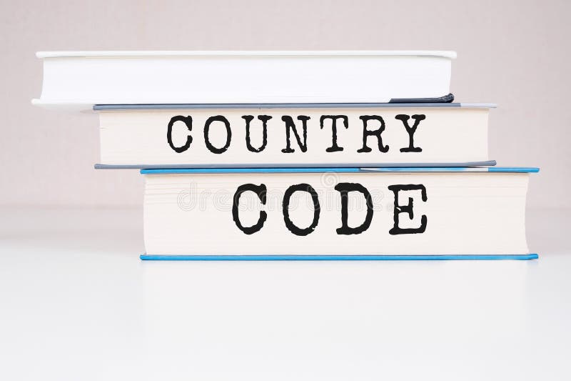 Country Code Text Title Book Background Stock Photo - Image of domain ...