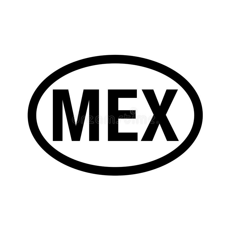 Country Code Vehicle Registration Mexico Stock Illustration ...