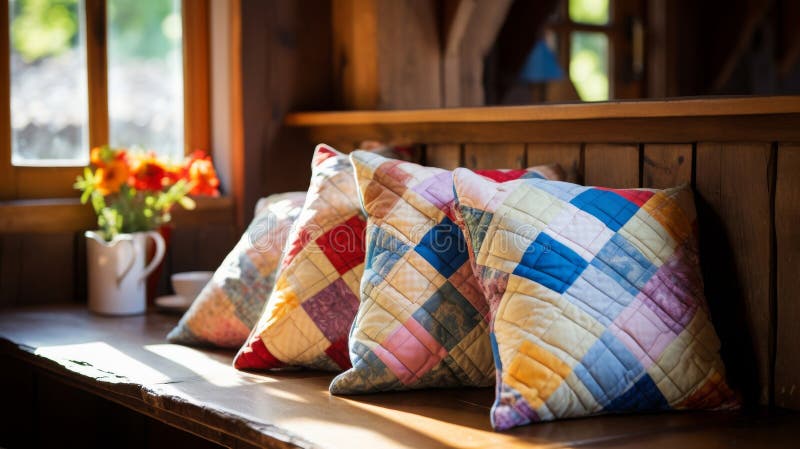 Country Cottage-style Quilted Patchwork Stock Illustration ...