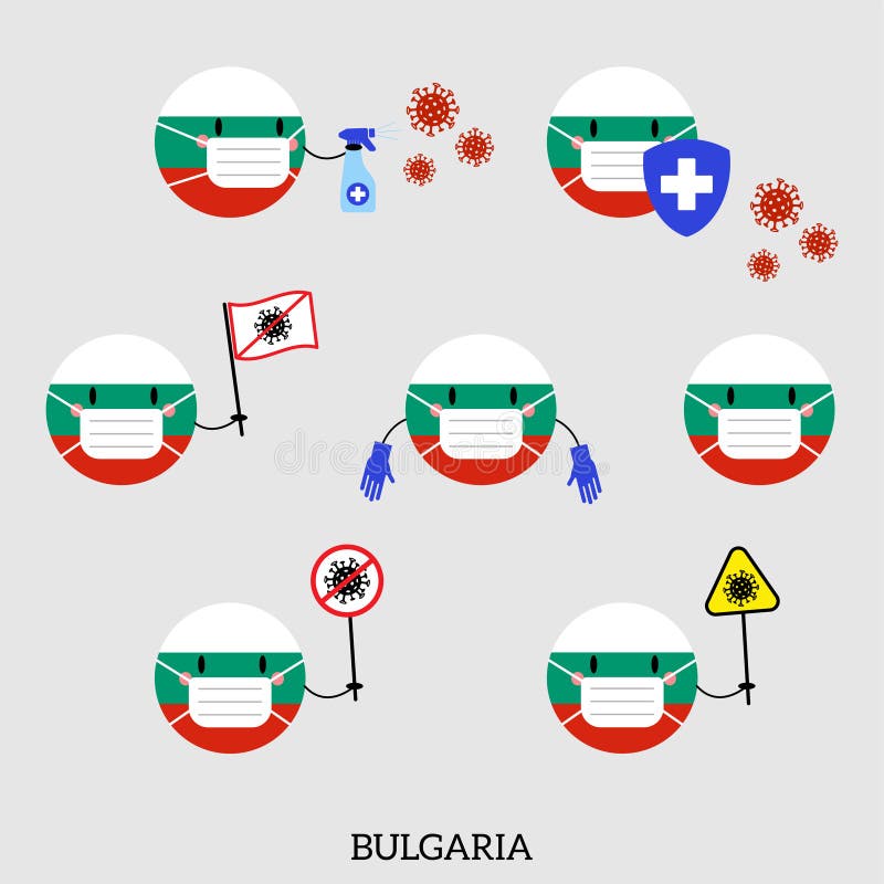 Set of Bulgaria Country Balls Icons. Stock Vector - Illustration of ...