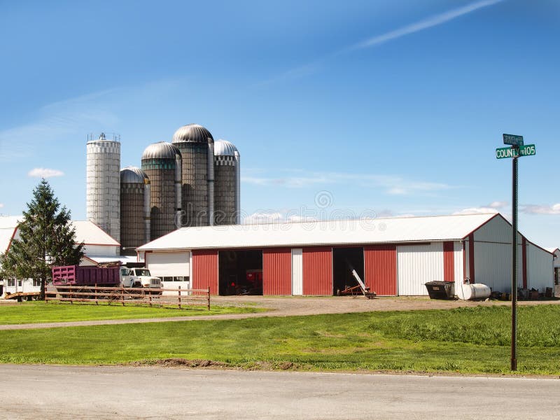 Country dairy farm stock photo. Image of americana, dairy - 92104574