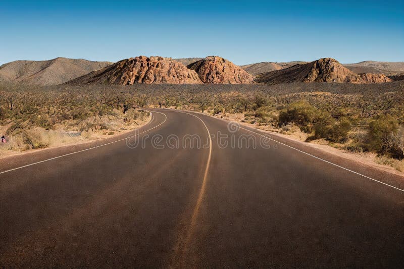 Country Empty Road Beyond Horizont with Green Grassy Roadside Stock ...