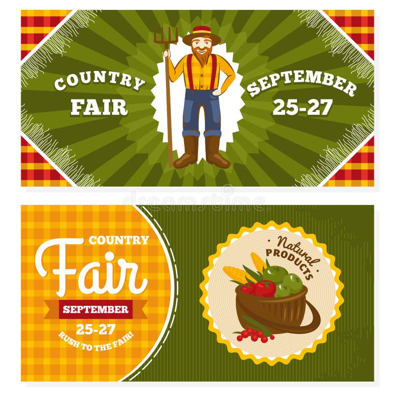 Set of Country Fair Objects Stock Vector - Illustration of poster ... Set of Country Fair Objects Stock Vector - Illustration of poster ...